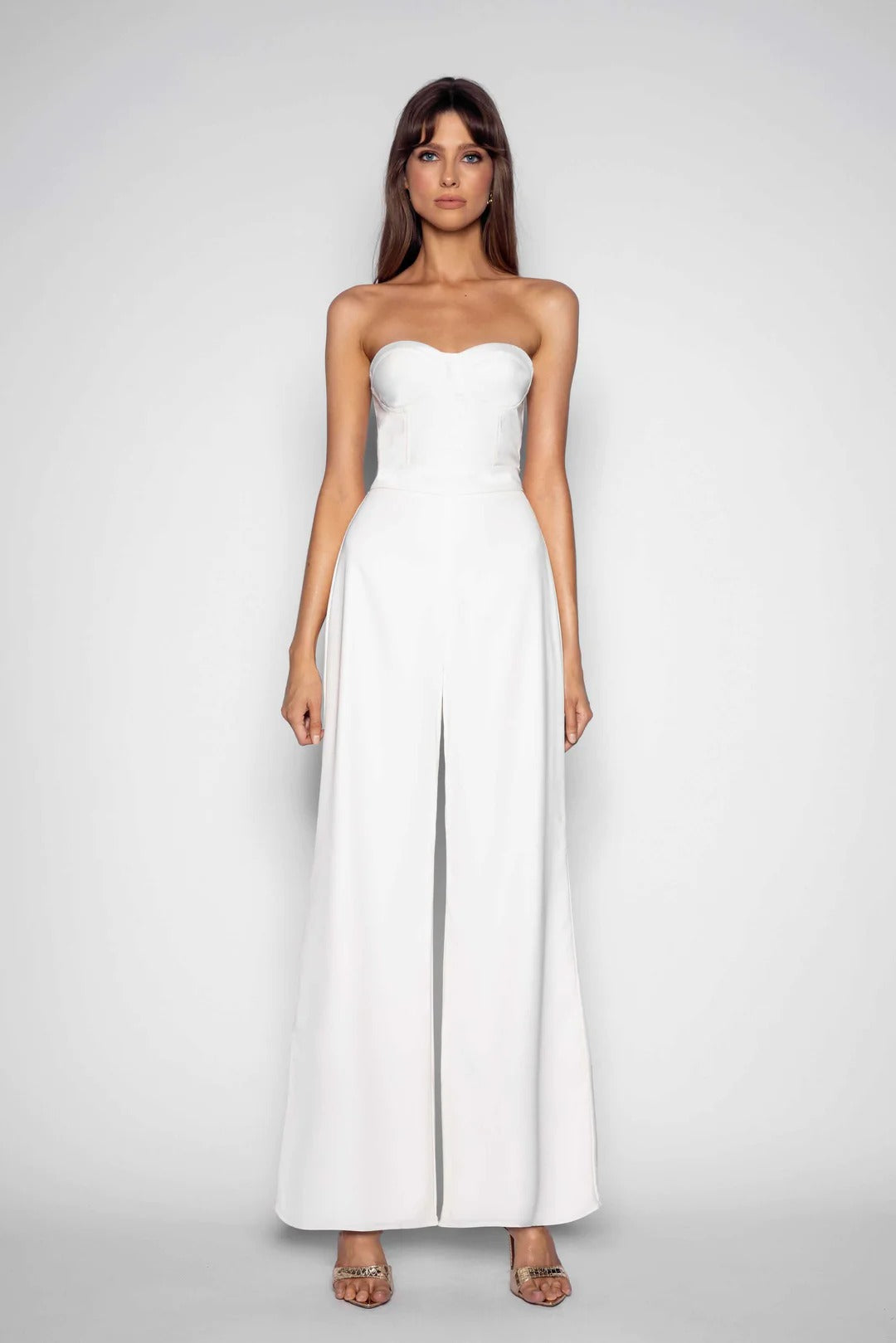 Skye Jumpsuit - White | JAUS