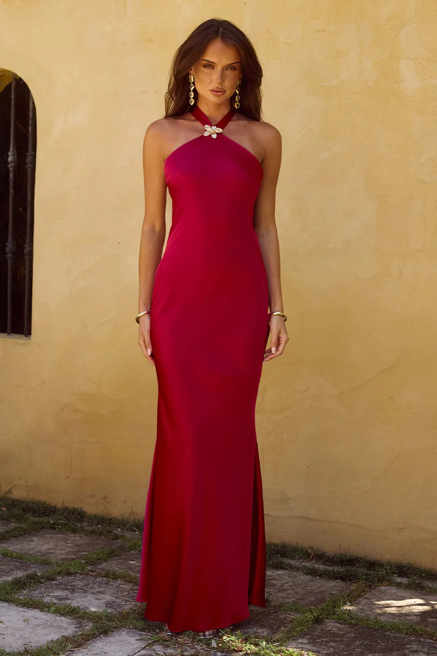 Chara Maxi Dress - Cherry | JAUS