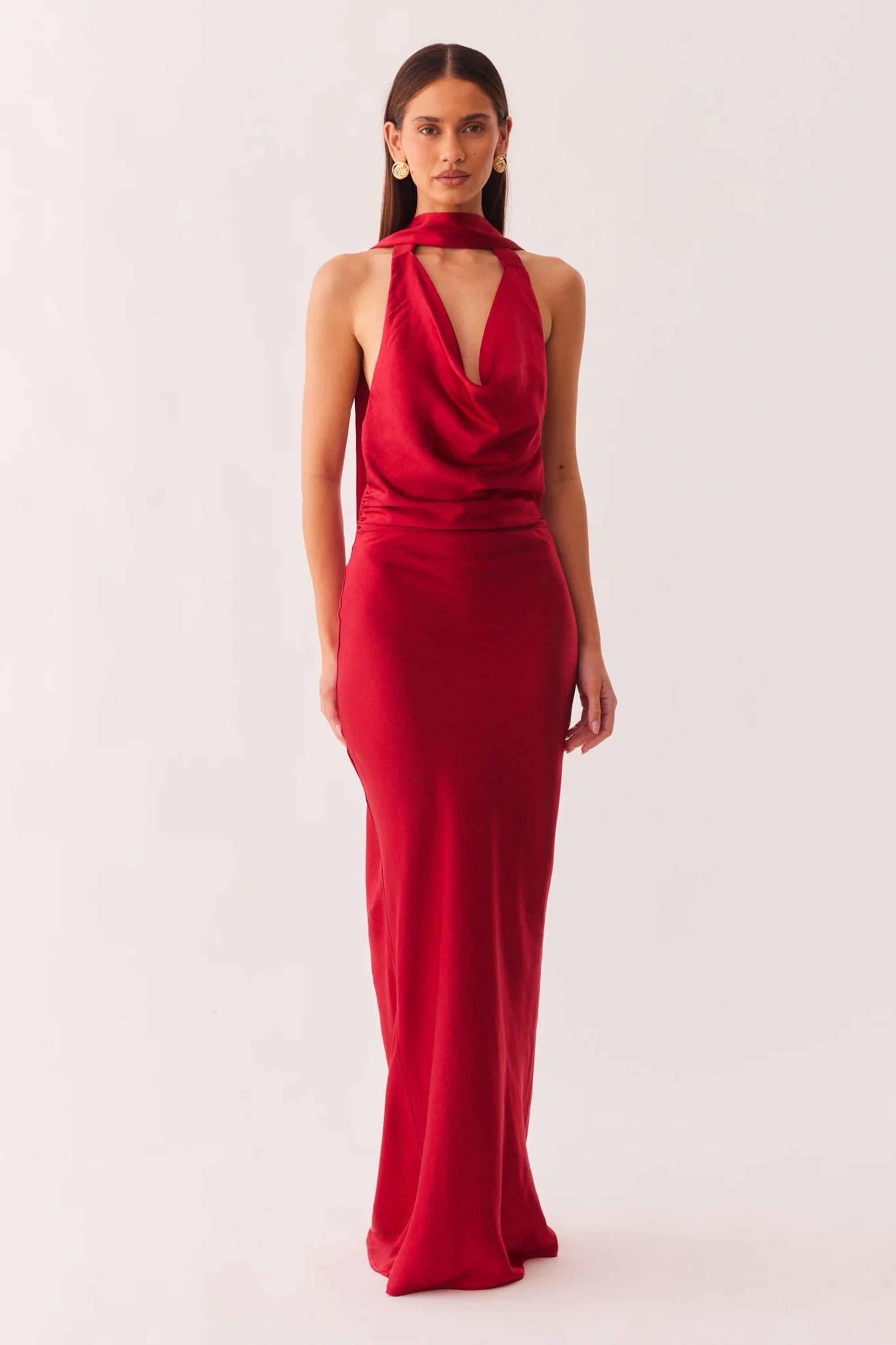 Rosanna Maxi Dress - Red | JAUS