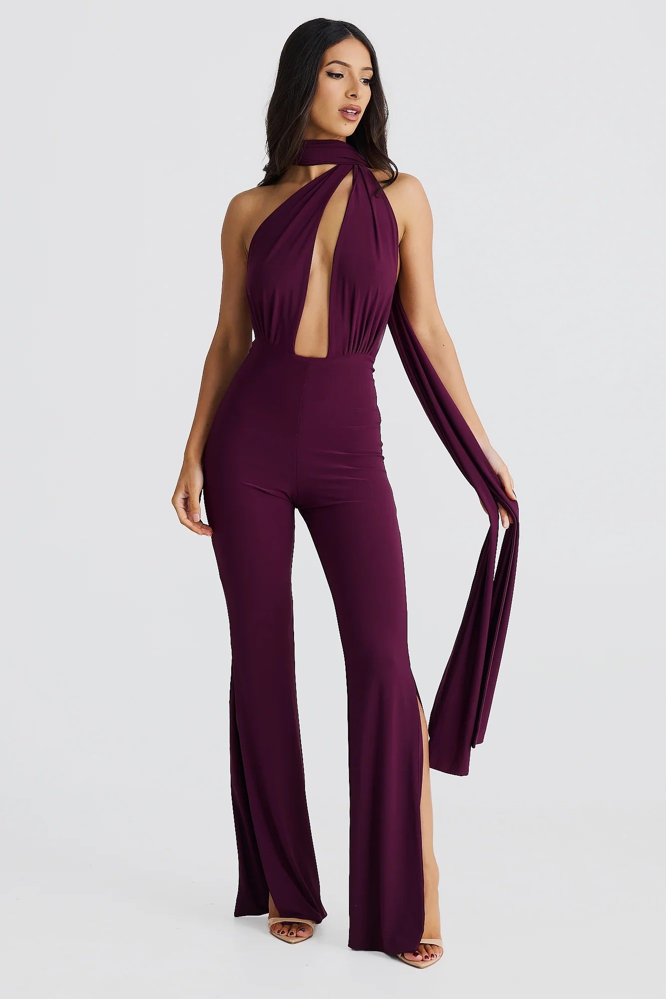 Vera Multi-Way Jumpsuit - Mulberry | JAUS