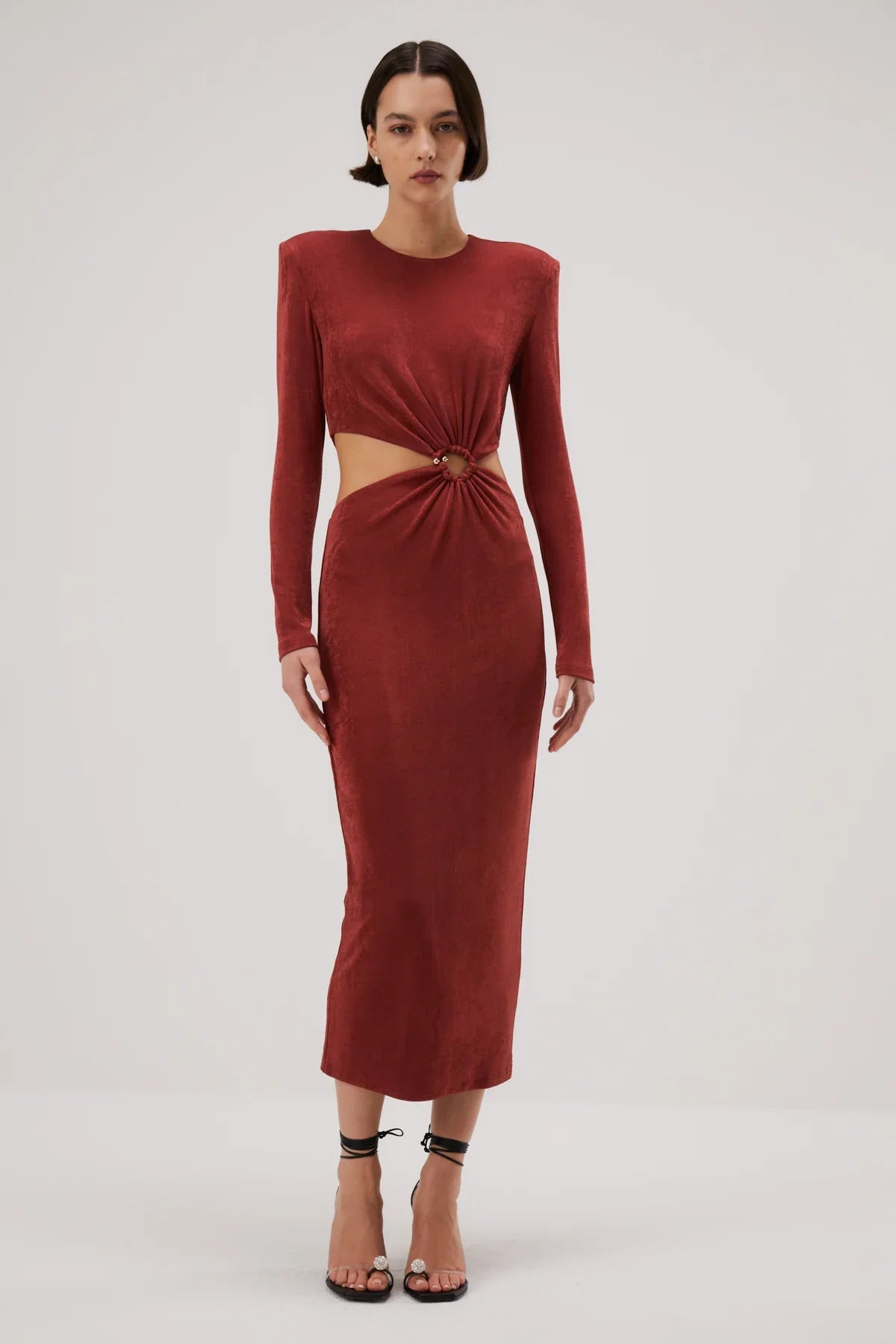 Misha Beatriz Slinky Jersey Midi Dress - Henna | JAUS