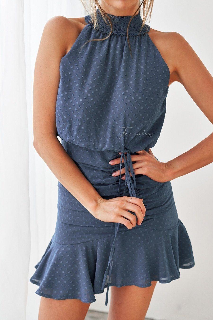 Pip Dress - Steel Blue | JAUS